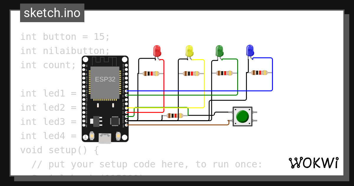 4 Led 1 Pb2 Wokwi Esp32 Stm32 Arduino Simulator 8776
