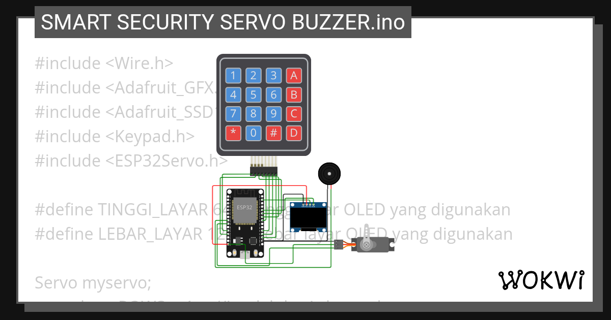 Smart Security Servo O Wokwi Esp32 Stm32 Arduino Simulator 5656