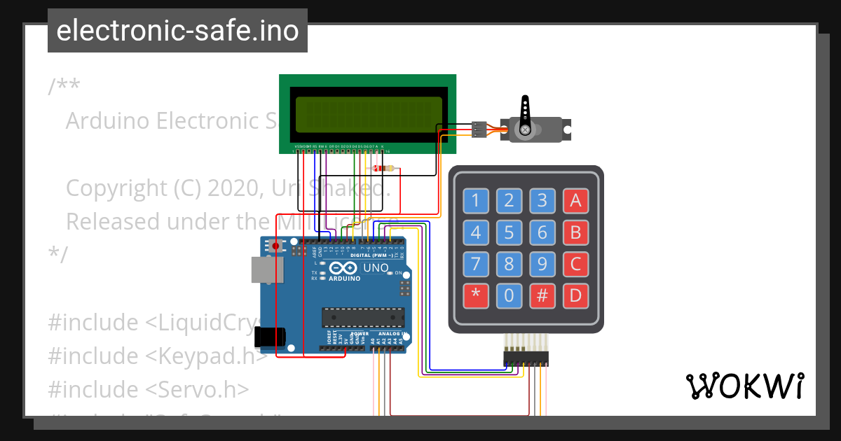 electronic-safe.ino - Wokwi ESP32, STM32, Arduino Simulator
