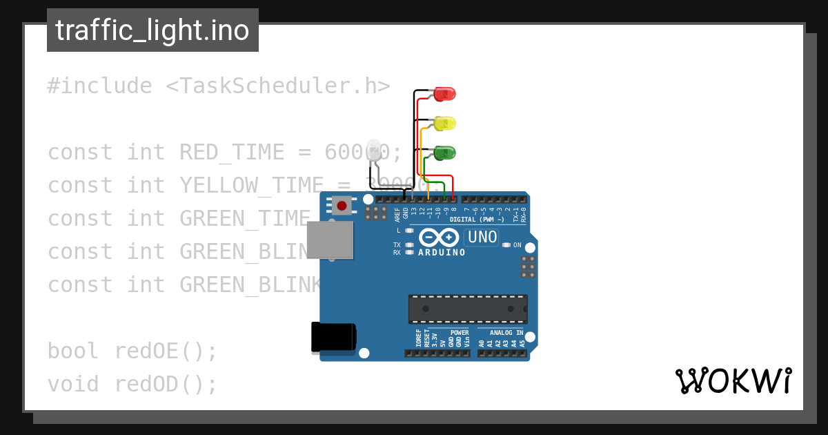 Traffico Wokwi Esp32 Stm32 Arduino Simulator 