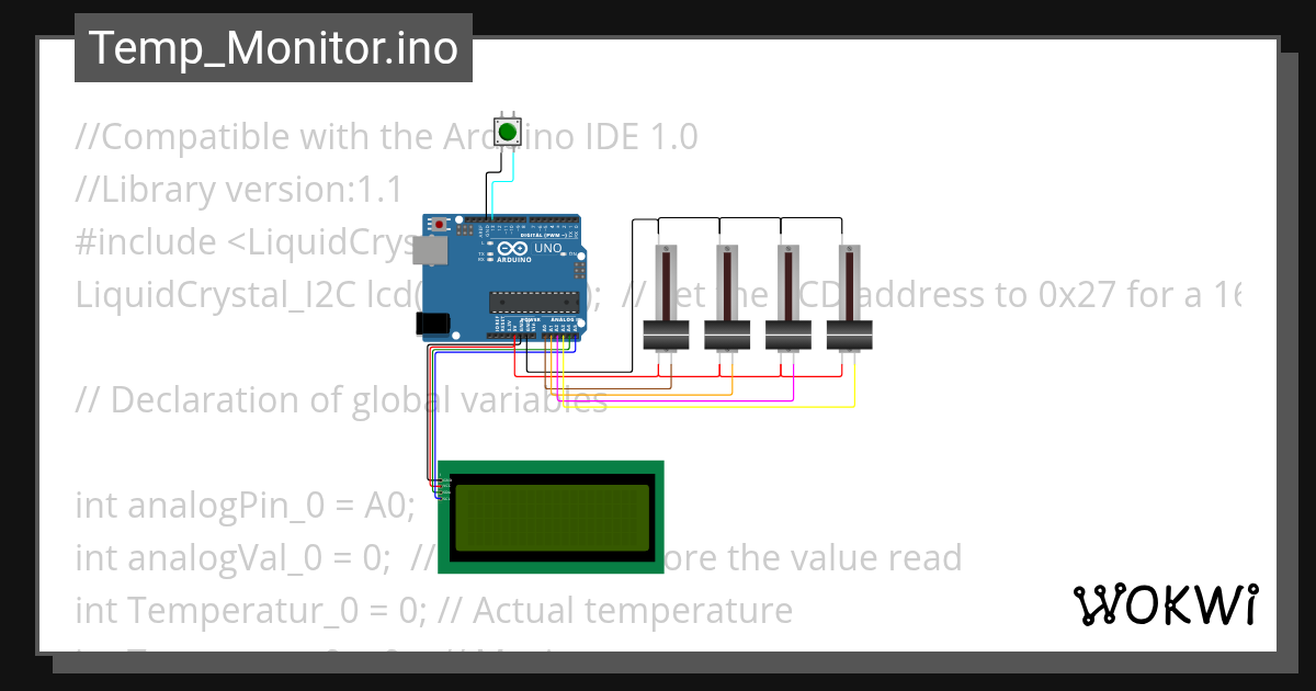 Temp_Monitor.ino - Wokwi ESP32, STM32, Arduino Simulator