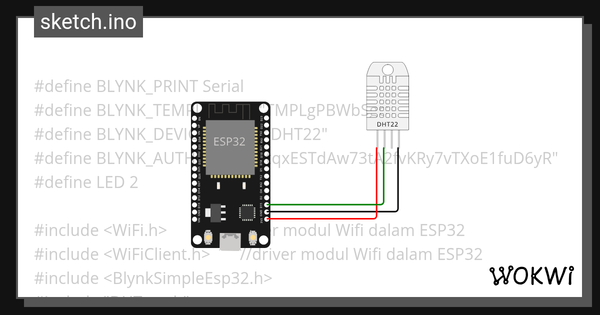 Praktik Monitoring Suhu dan Kelembaban dengan DHT22 Blynk IoT V2 - Wokwi ESP32, STM32, Arduino ...