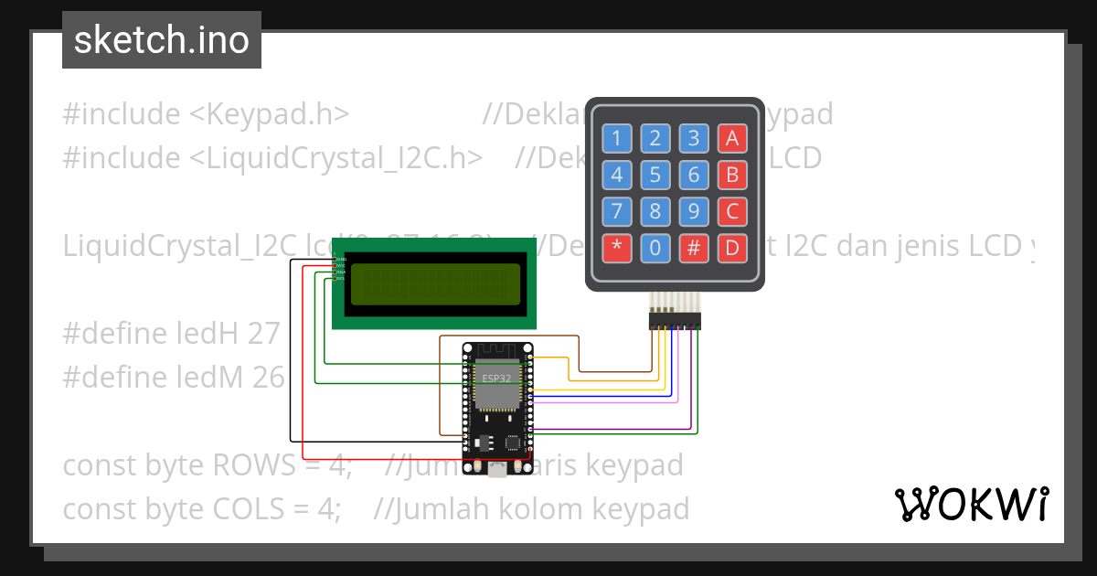 Keypad Input Password Awalan Bukan Nol Wokwi Esp32 Stm32 Arduino 1750