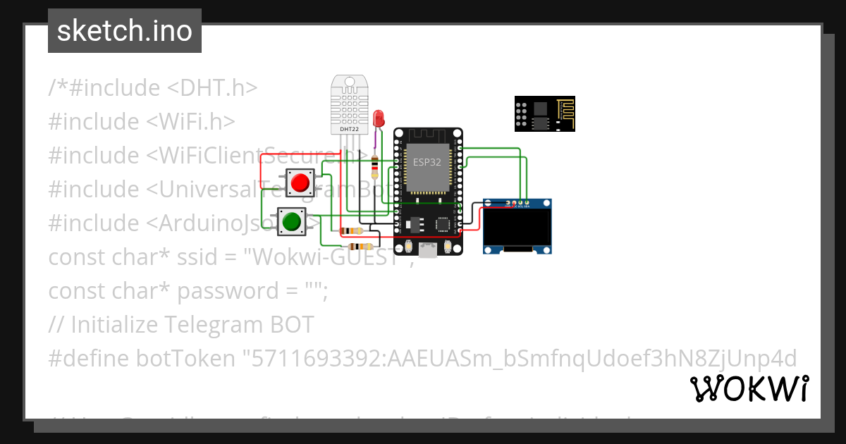 telegram grup BOT - Wokwi Arduino and ESP32 Simulator
