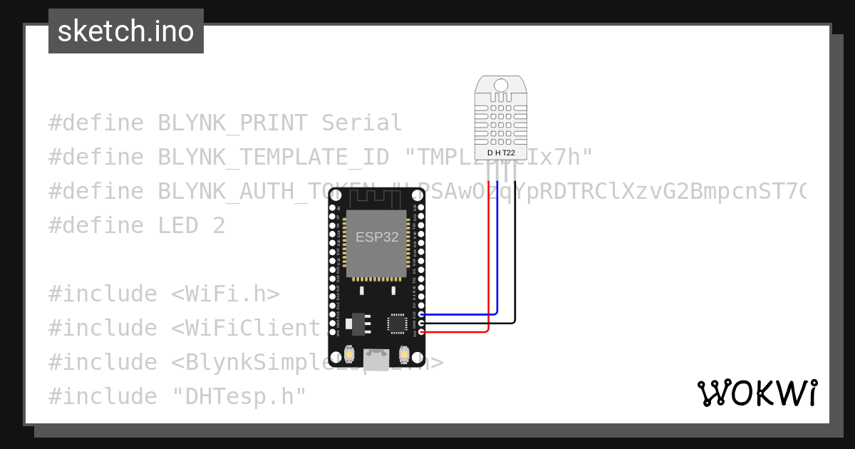Praktik Monitoring Suhu Dan Kelembaban Dengan Dht22 Blynk Iot V2 Wokwi Esp32 Stm32 Arduino