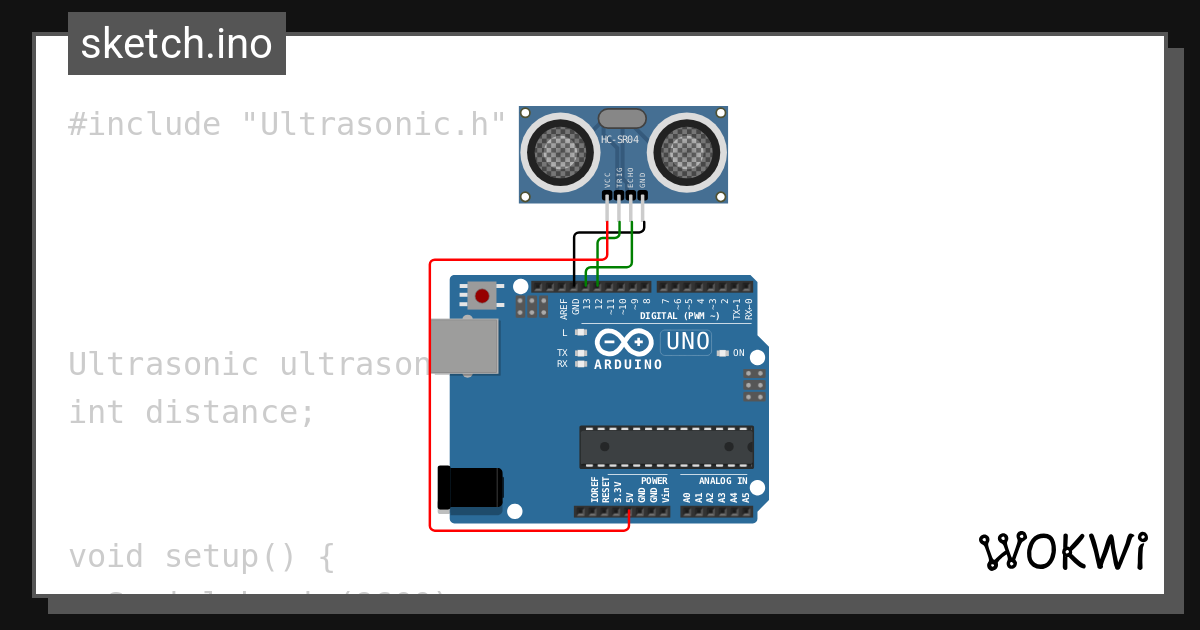 Ultrasonic Latihan Bloking 3 Wokwi Esp32 Stm32 Arduino Simulator