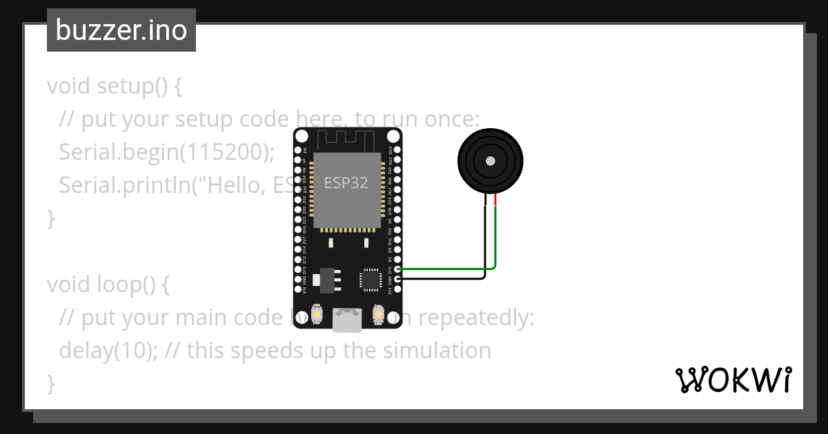 buzzer.ino - Wokwi ESP32, STM32, Arduino Simulator