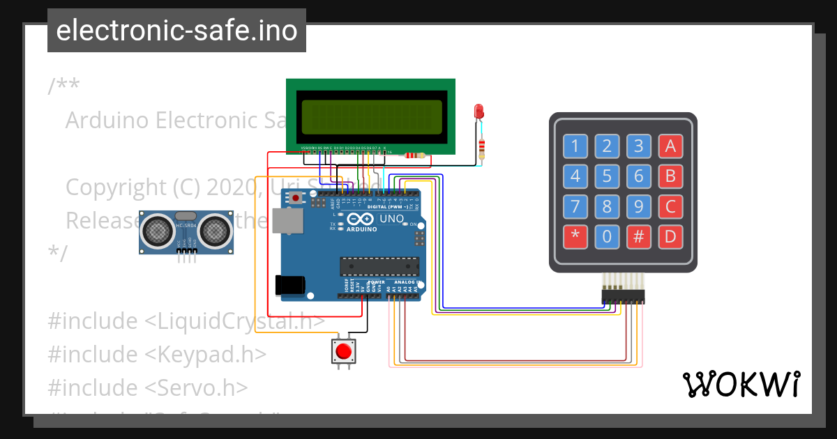 electronic-safe.ino - Wokwi ESP32, STM32, Arduino Simulator
