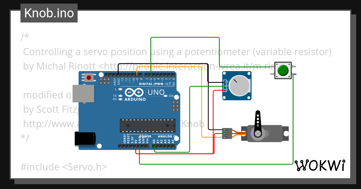 Knob.ino - Wokwi ESP32, STM32, Arduino Simulator