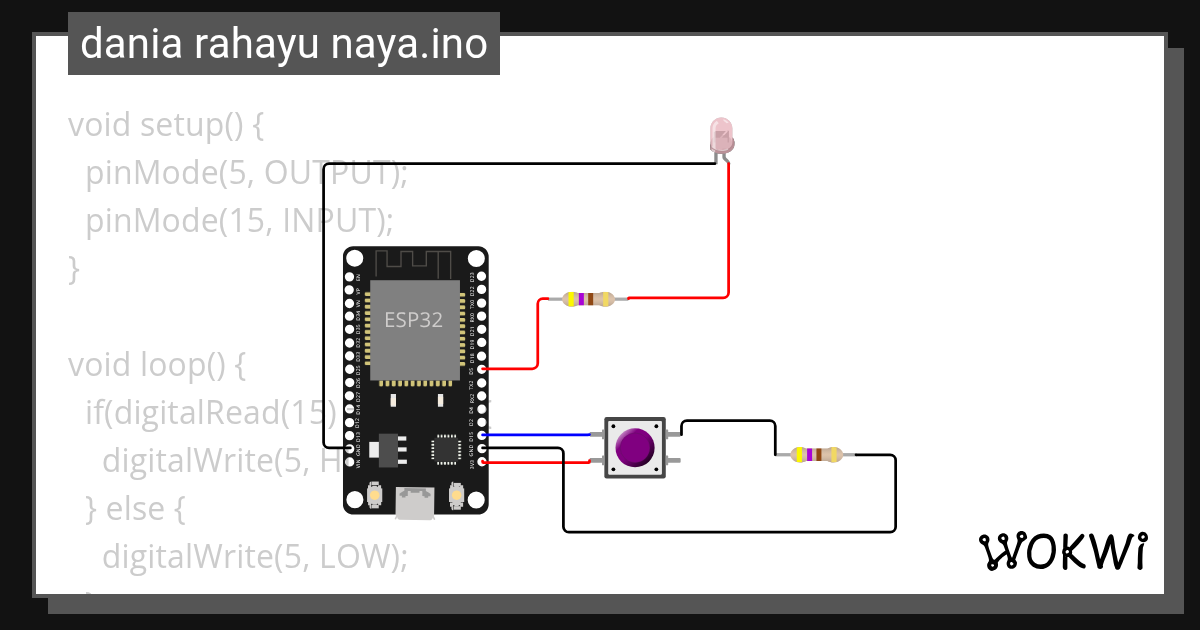 dania rahayu naya.ino - Wokwi ESP32, STM32, Arduino Simulator