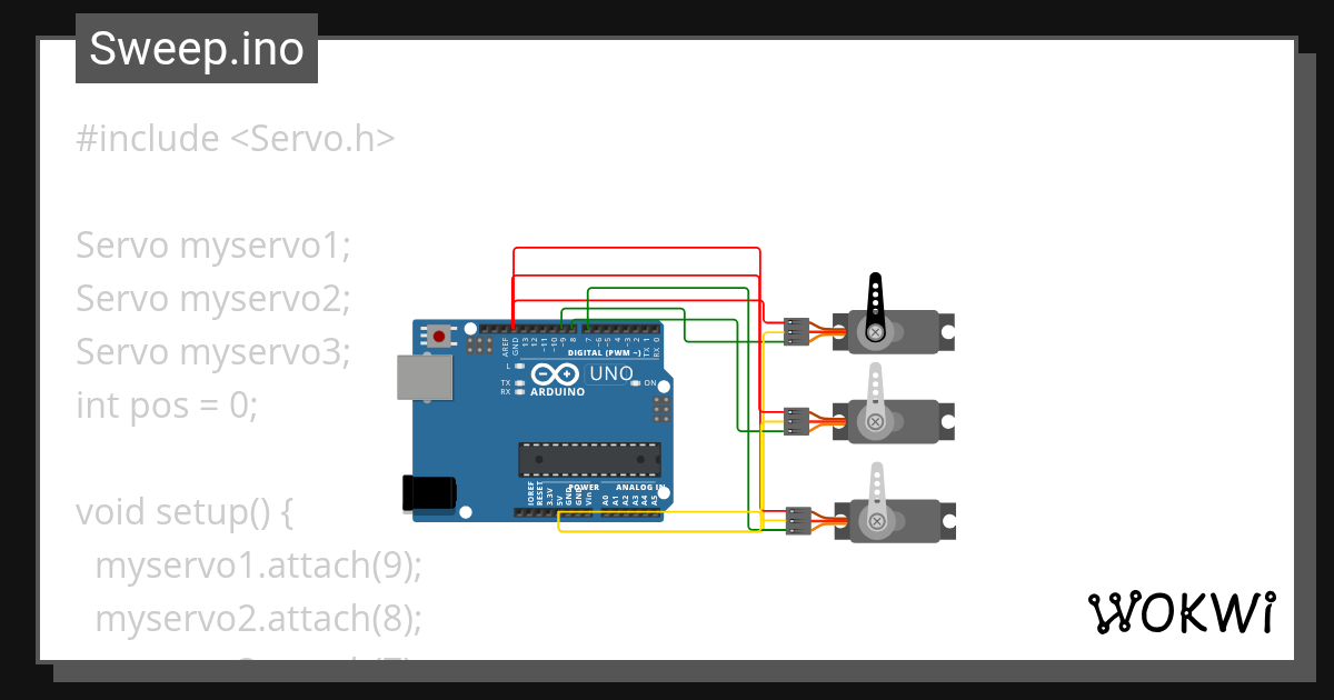 Sweep.ino - Wokwi ESP32, STM32, Arduino Simulator