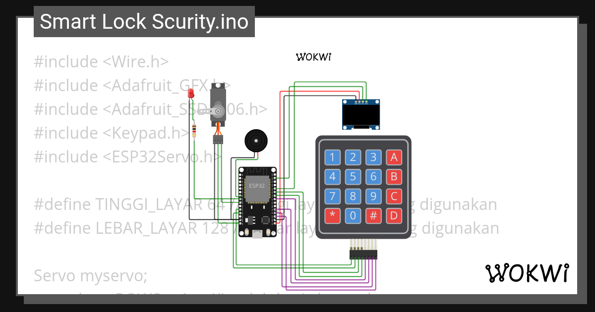 Smart Lock Scurity.ino - Wokwi ESP32, STM32, Arduino Simulator