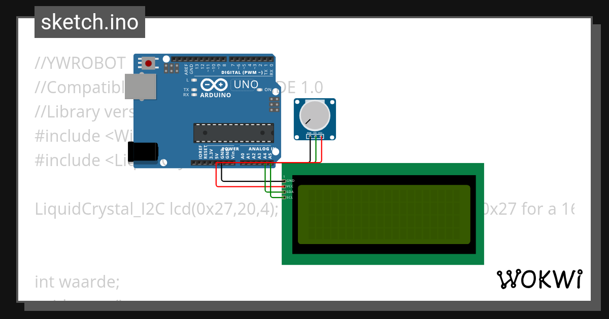 LCD+Pot - Wokwi ESP32, STM32, Arduino Simulator