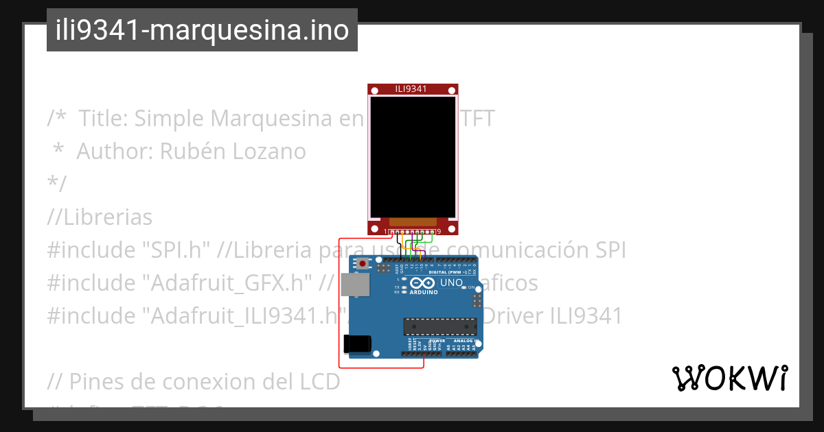 ili9341-marquesina.ino - Wokwi ESP32, STM32, Arduino Simulator