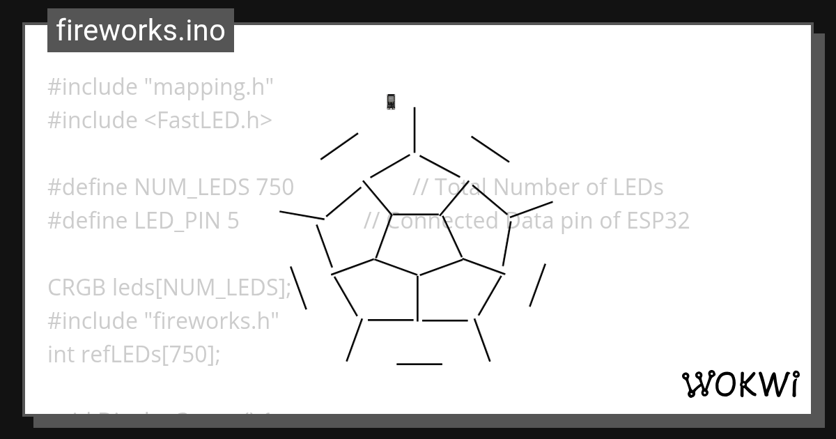 fireworks.ino - Wokwi ESP32, STM32, Arduino Simulator