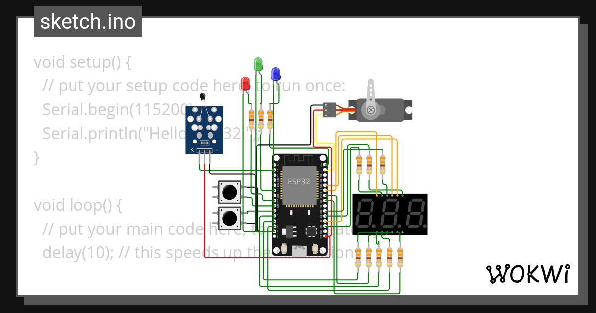 sketch.ino - Wokwi ESP32, STM32, Arduino Simulator