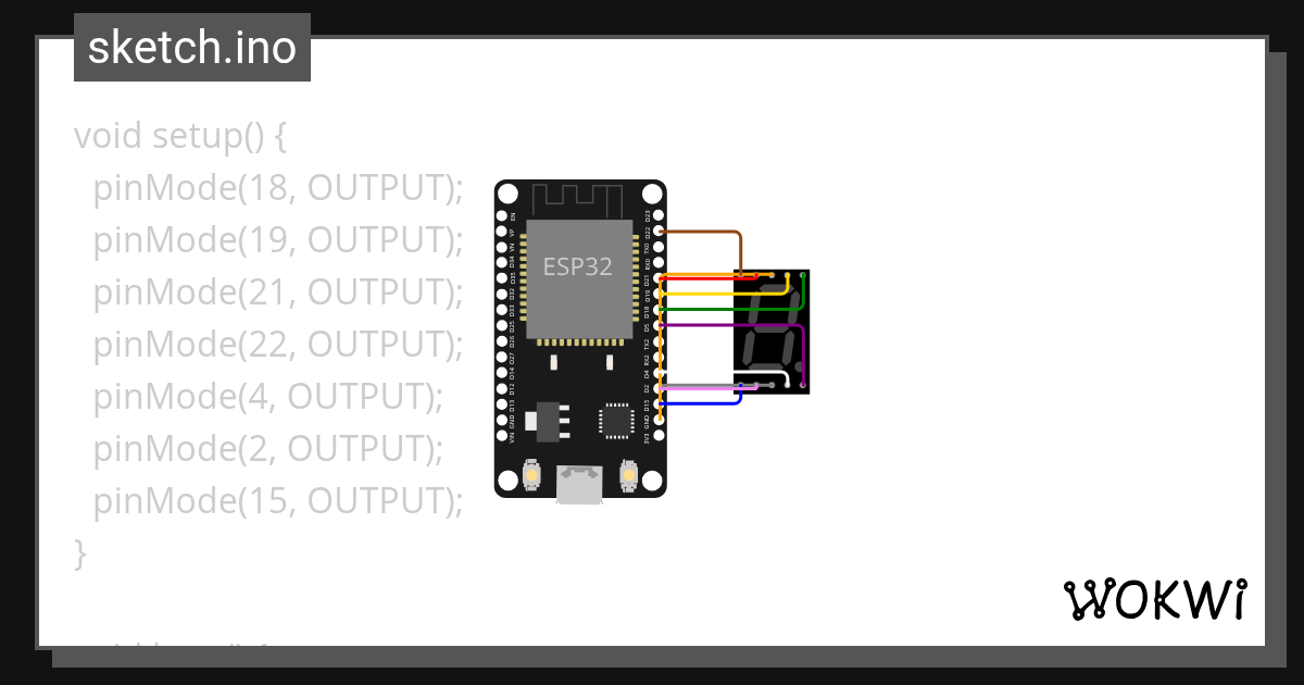 seven - Wokwi ESP32, STM32, Arduino Simulator
