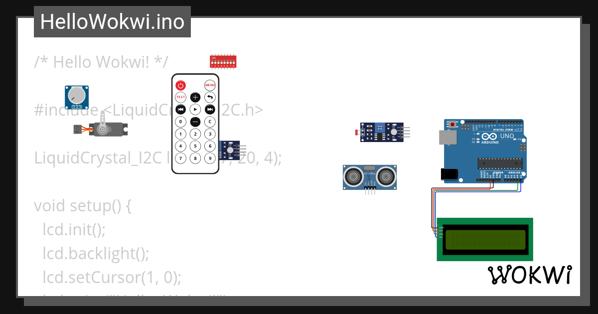 HelloWokwi.ino - Wokwi ESP32, STM32, Arduino Simulator