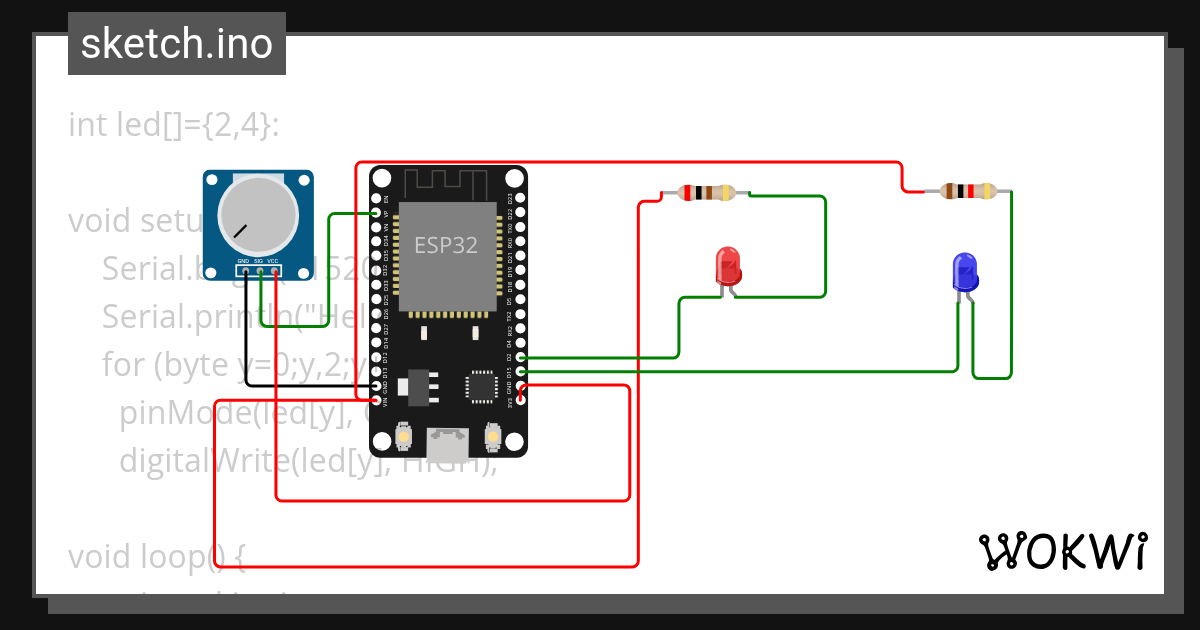 sketch.ino - Wokwi ESP32, STM32, Arduino Simulator