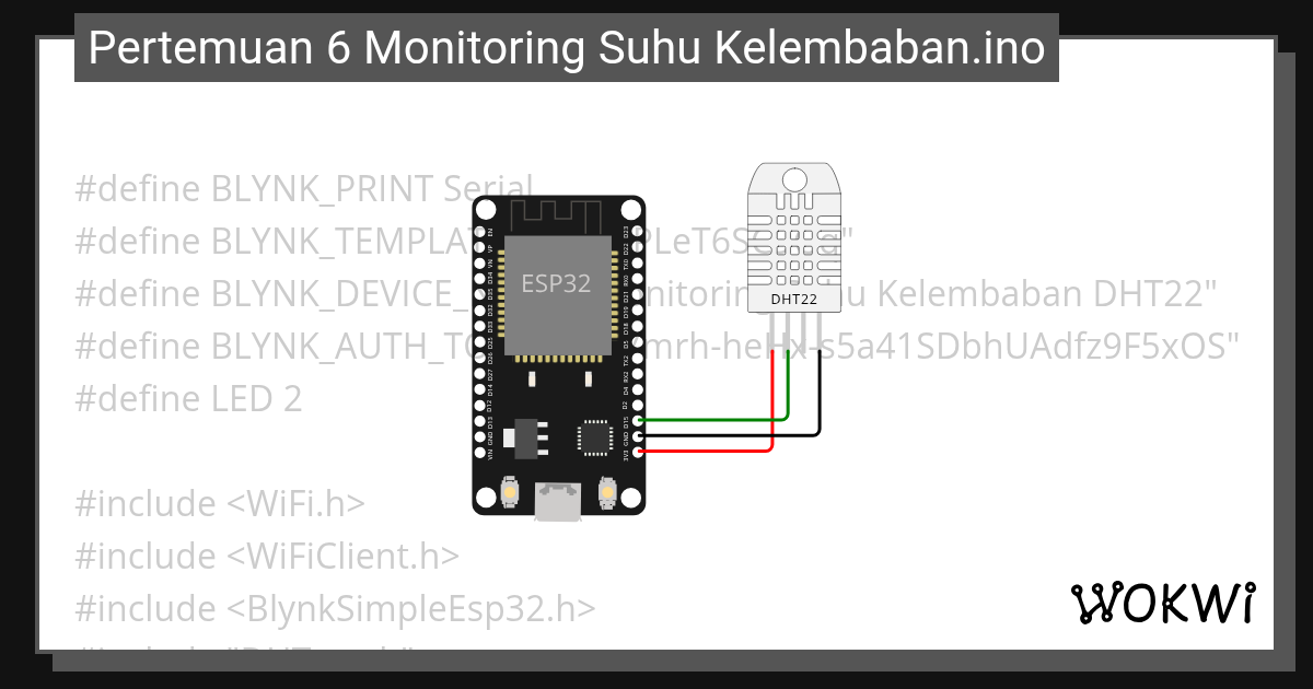 Pertemuan 6 Monitoring Suhu O Wokwi Esp32 Stm32 Arduino Simulator 