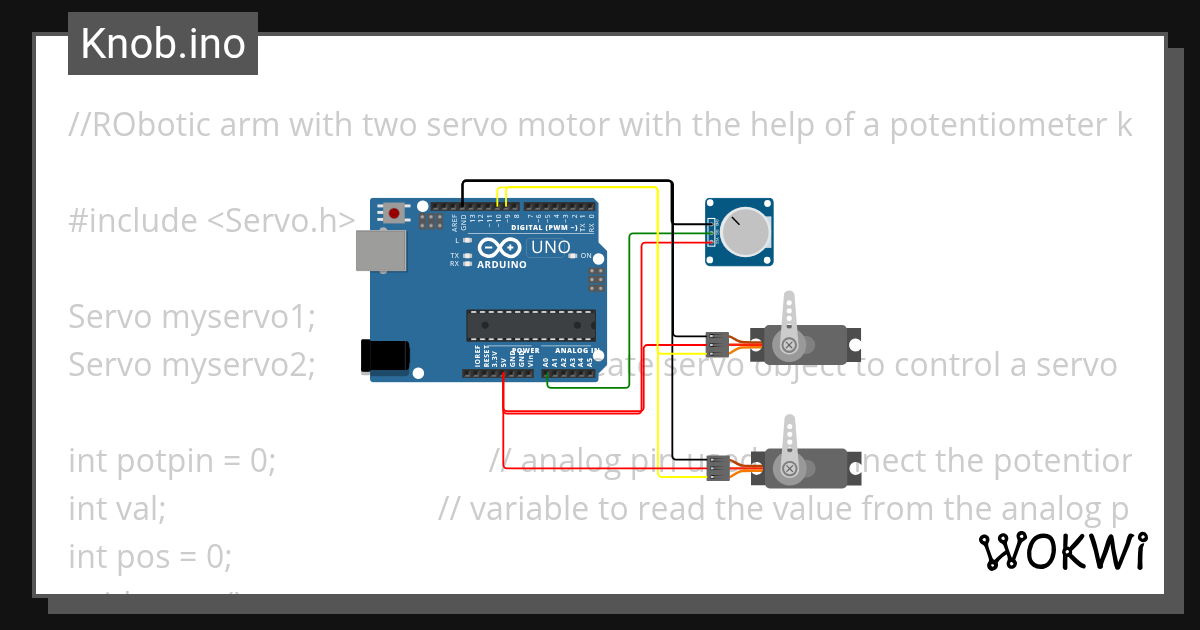 Knob.ino - Wokwi ESP32, STM32, Arduino Simulator