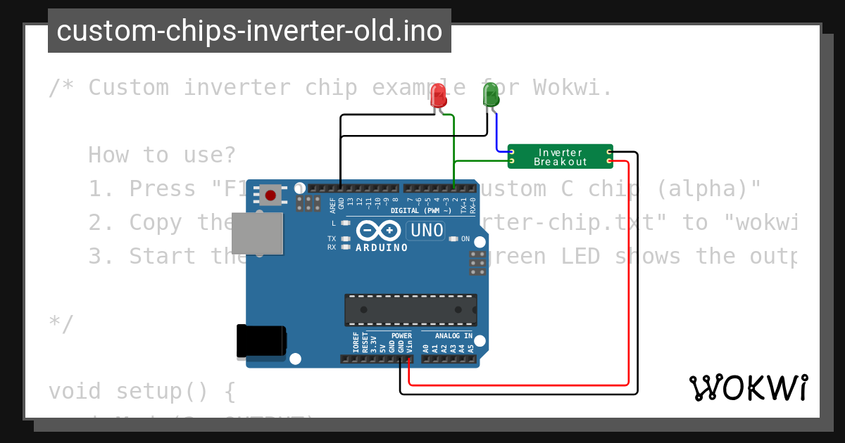 Custom Chips Inverter O Wokwi Esp32 Stm32 Arduino Simulator