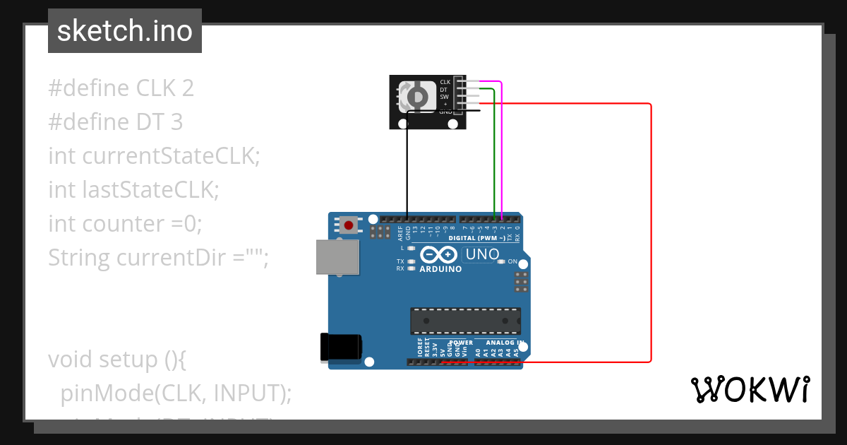 Encoder - Wokwi ESP32, STM32, Arduino Simulator