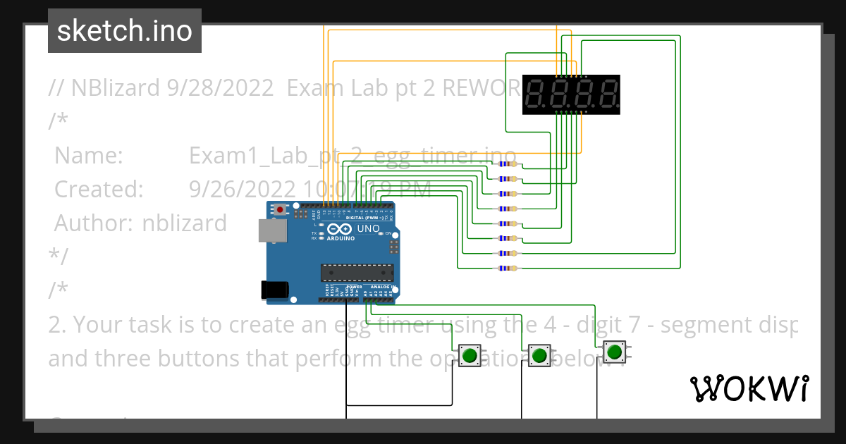 Exam1 egg tier logic with 7seg display added - Wokwi ESP32, STM32, Arduino Simulator