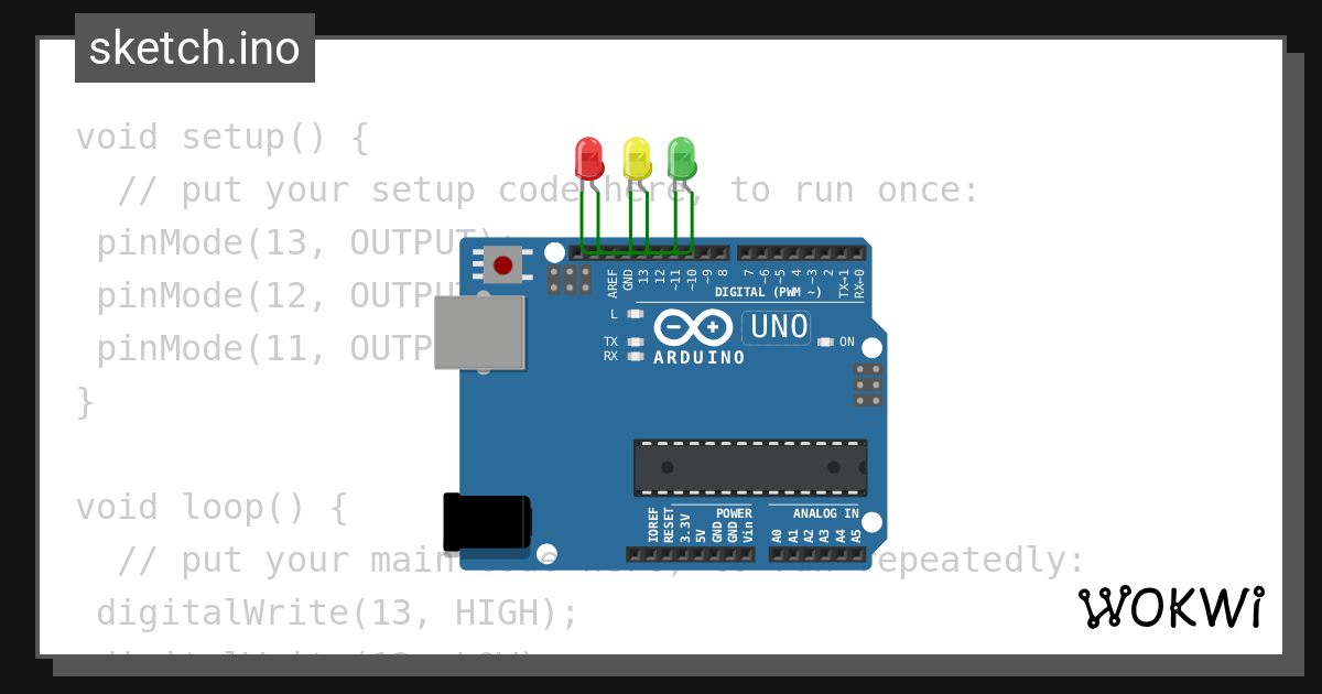 Lampu Lalu Lintas Ino Wokwi Esp32 Stm32 Arduino Simulator 7922