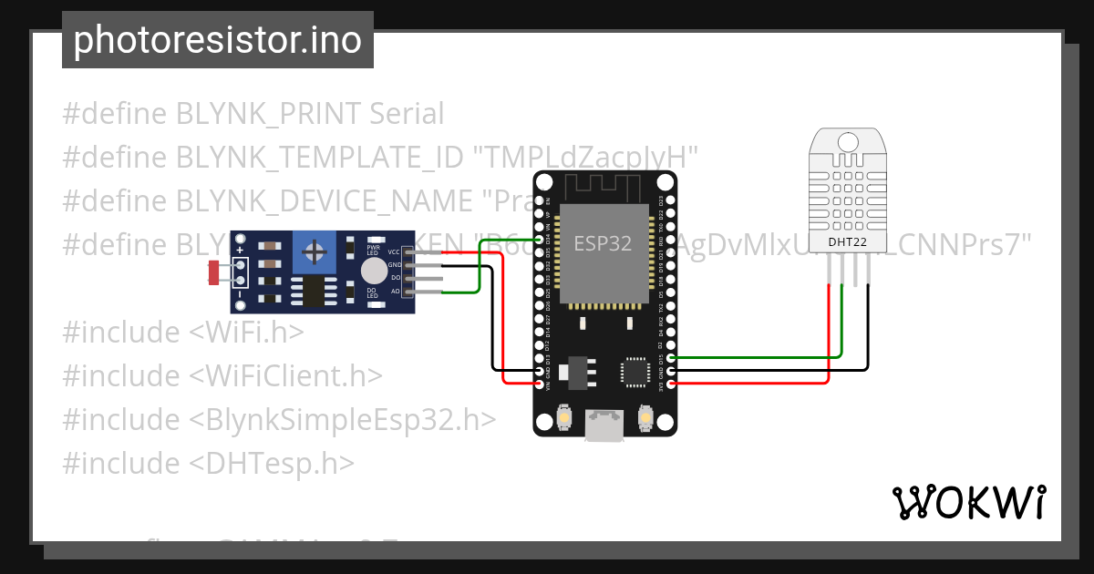 photoresistor.ino - Wokwi ESP32, STM32, Arduino Simulator