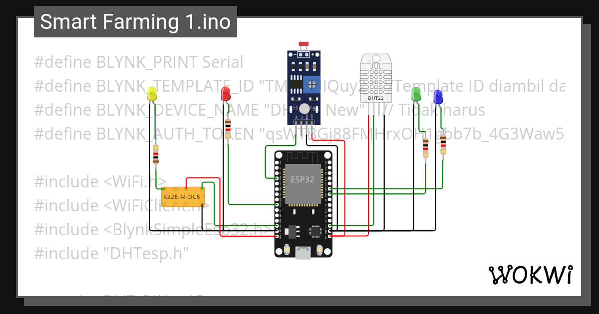 Smart Farming 1.ino - Wokwi ESP32, STM32, Arduino Simulator