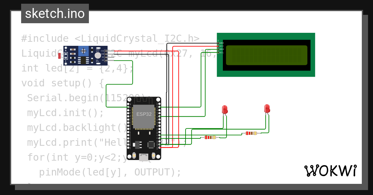 วัดค่าแสง Wokwi Esp32 Stm32 Arduino Simulator
