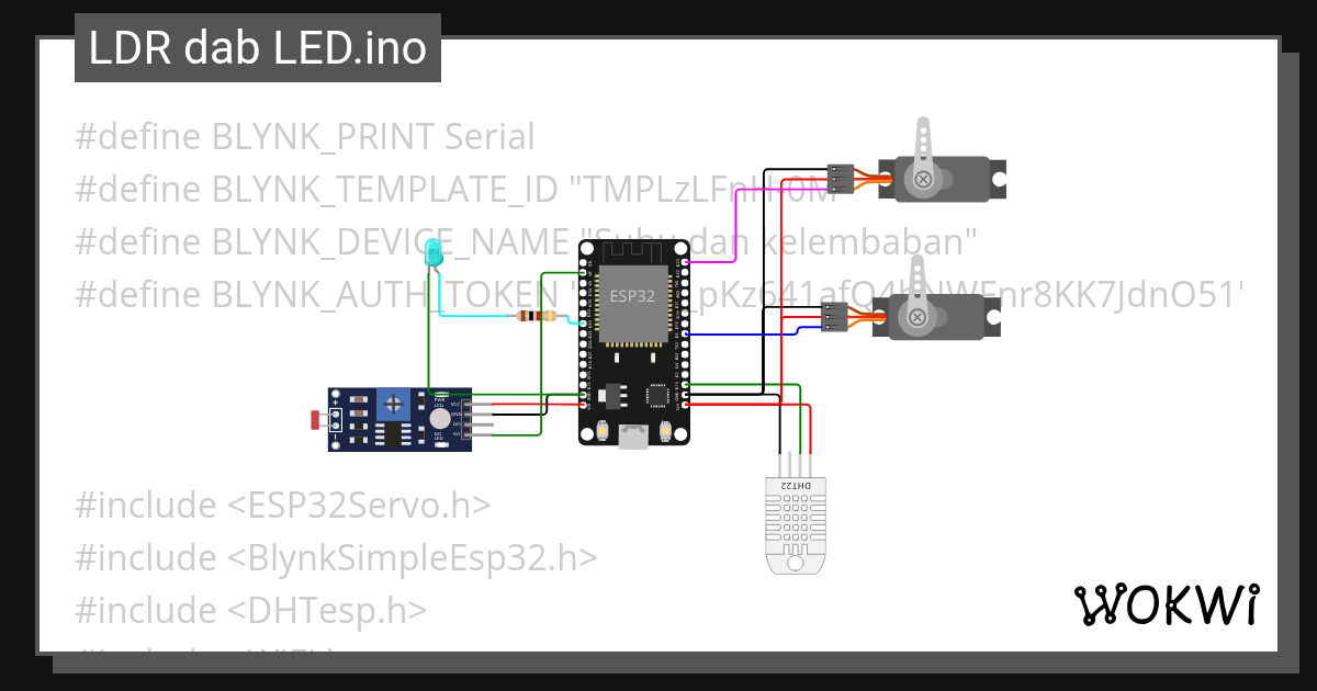 LDR dab LED.ino - Wokwi ESP32, STM32, Arduino Simulator