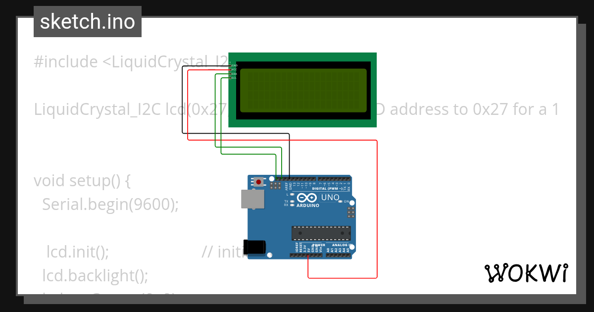 LiquidCrystal_I2C_1604.ino - Wokwi ESP32, STM32, Arduino Simulator