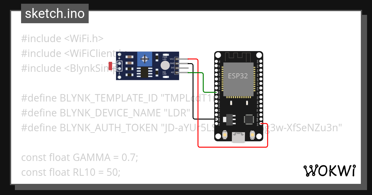 26 LDR Blynk - Wokwi ESP32, STM32, Arduino Simulator 26 LDR Blynk - Wokwi ESP32, STM32, Arduino Simulator