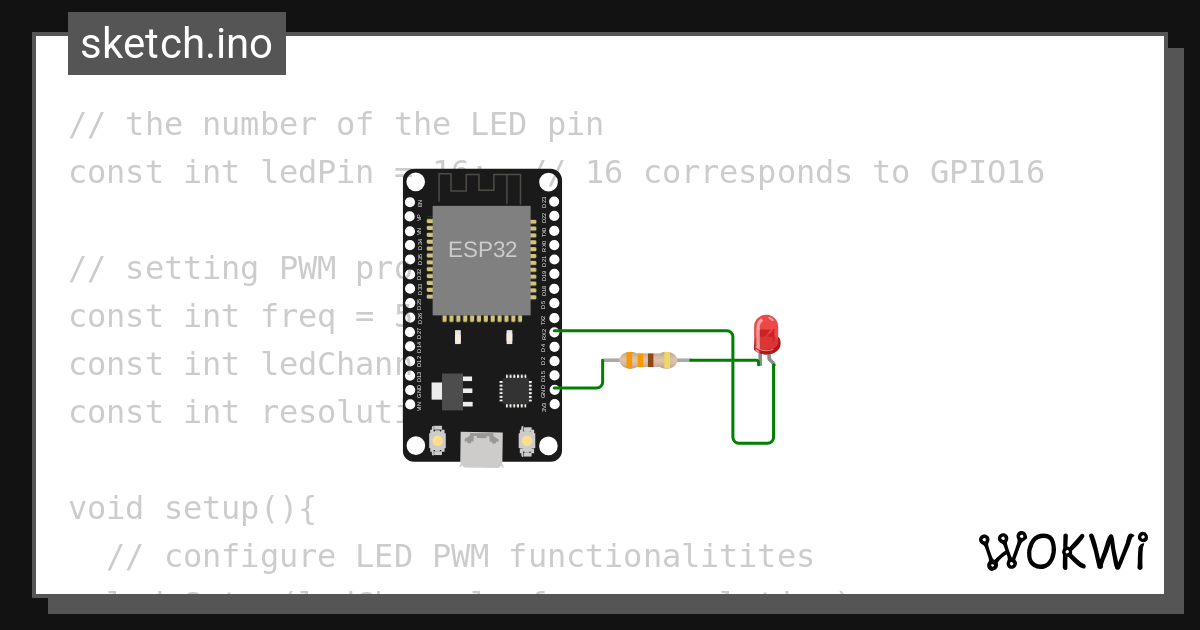 Esp32 Pulse Width Modulation Pwm Wokwi Esp32 Stm32 Arduino Simulator 9592