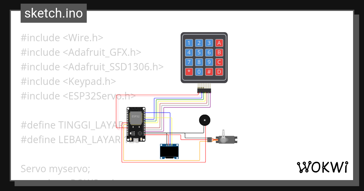 Challenge : Smart Security untuk Locker Barang di perpustakaan - Wokwi ESP32, STM32, Arduino ...