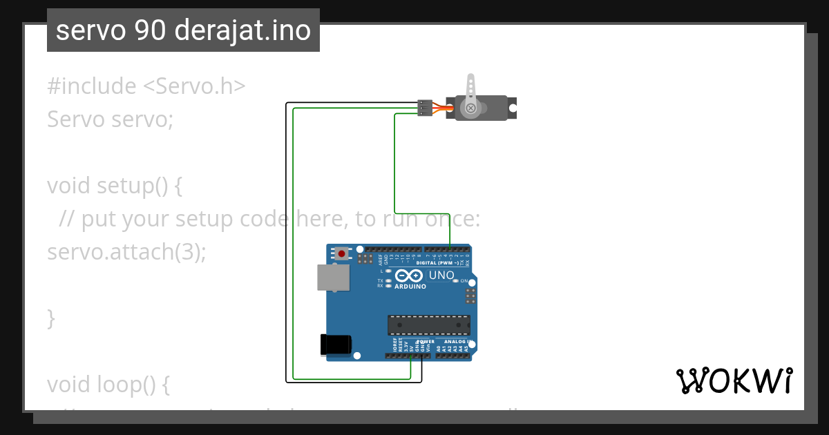 servo 90 derajat.ino - Wokwi ESP32, STM32, Arduino Simulator