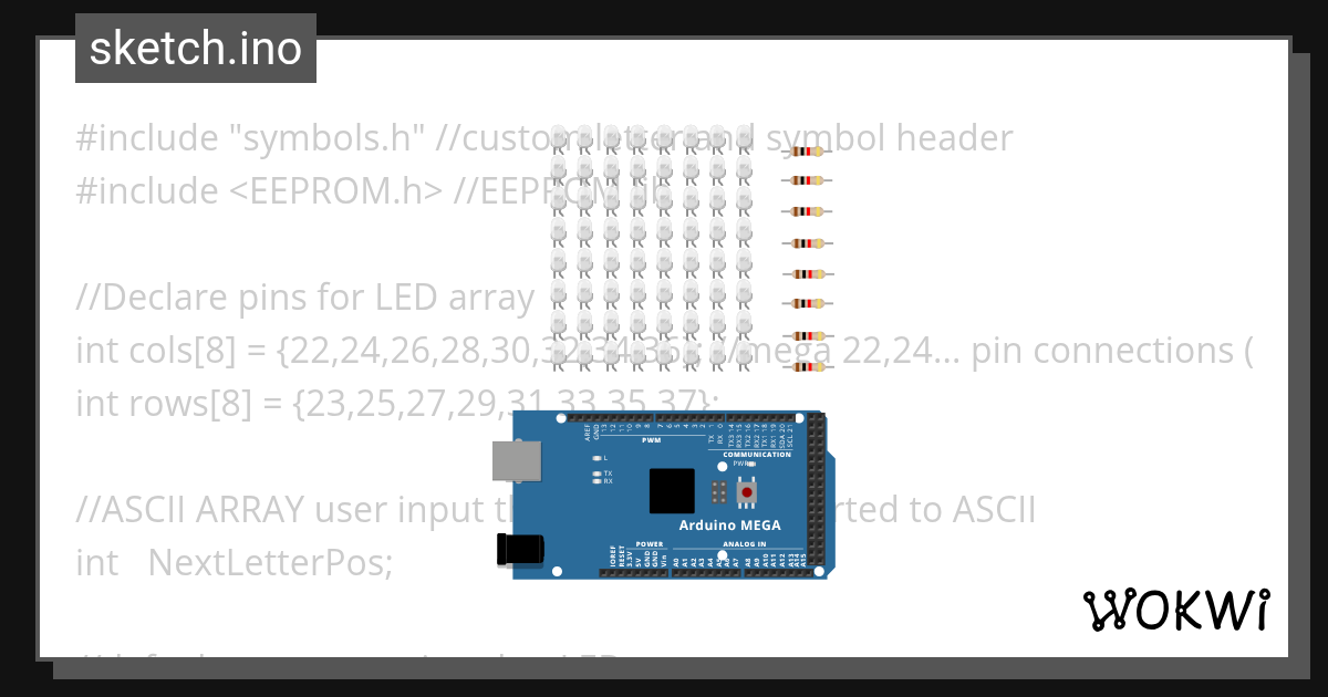 LEDMatrix_PassPluss - Wokwi ESP32, STM32, Arduino Simulator