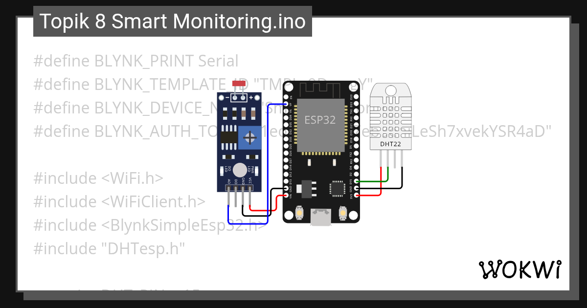 Topik 8 Smart Monitoring.ino - Wokwi ESP32, STM32, Arduino Simulator