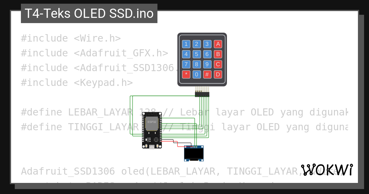 T4 Teks Oled O Wokwi Esp32 Stm32 Arduino Simulator