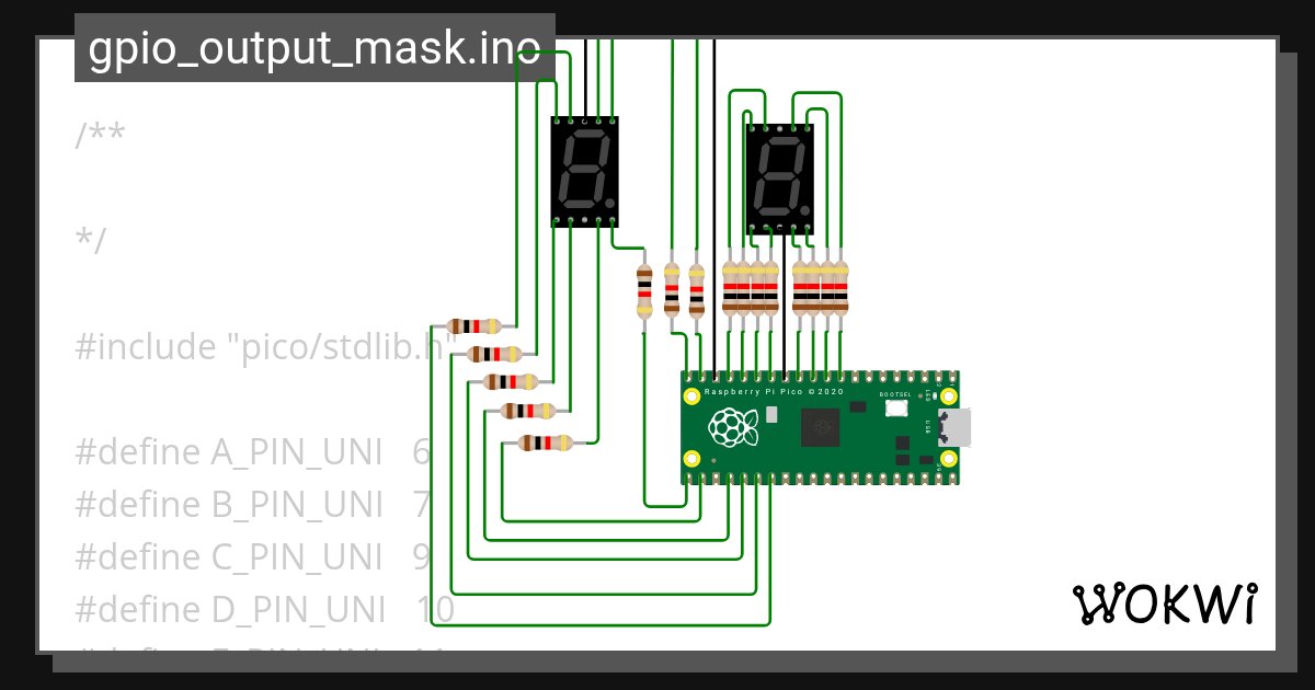 gpio_output_mask.ino - Wokwi ESP32, STM32, Arduino Simulator