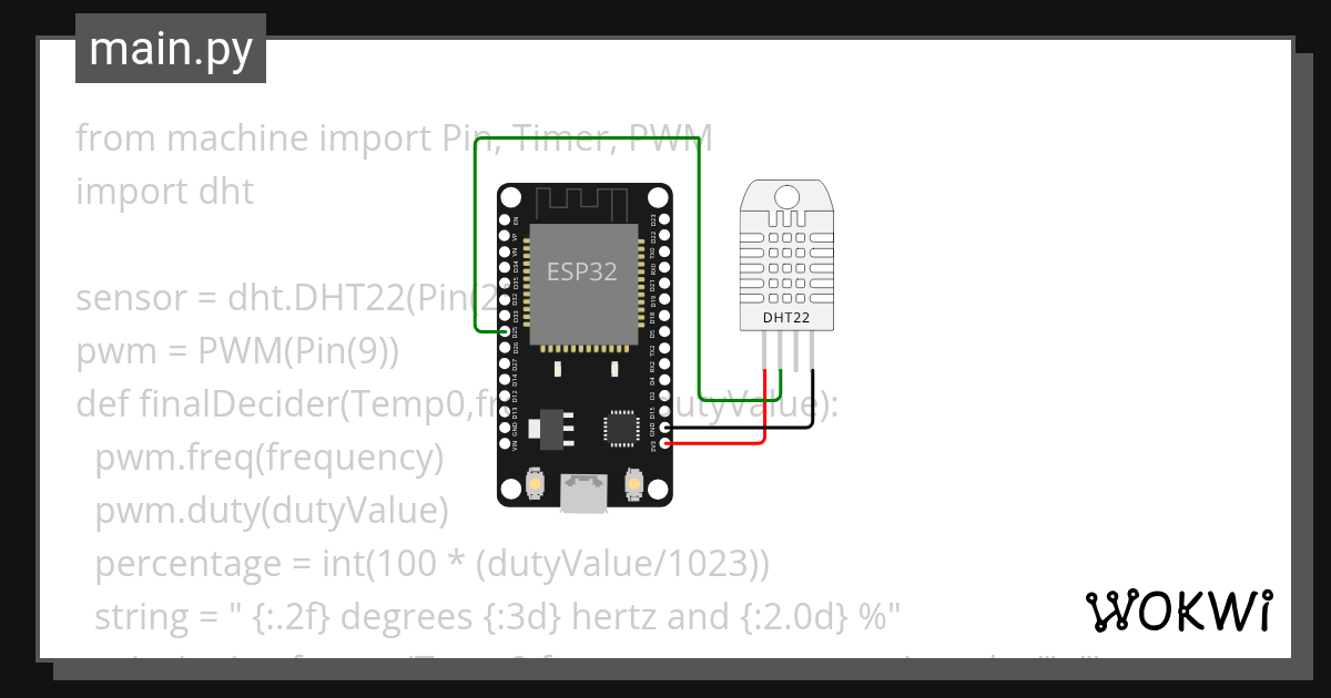 DHT SENSOR - Wokwi ESP32, STM32, Arduino Simulator