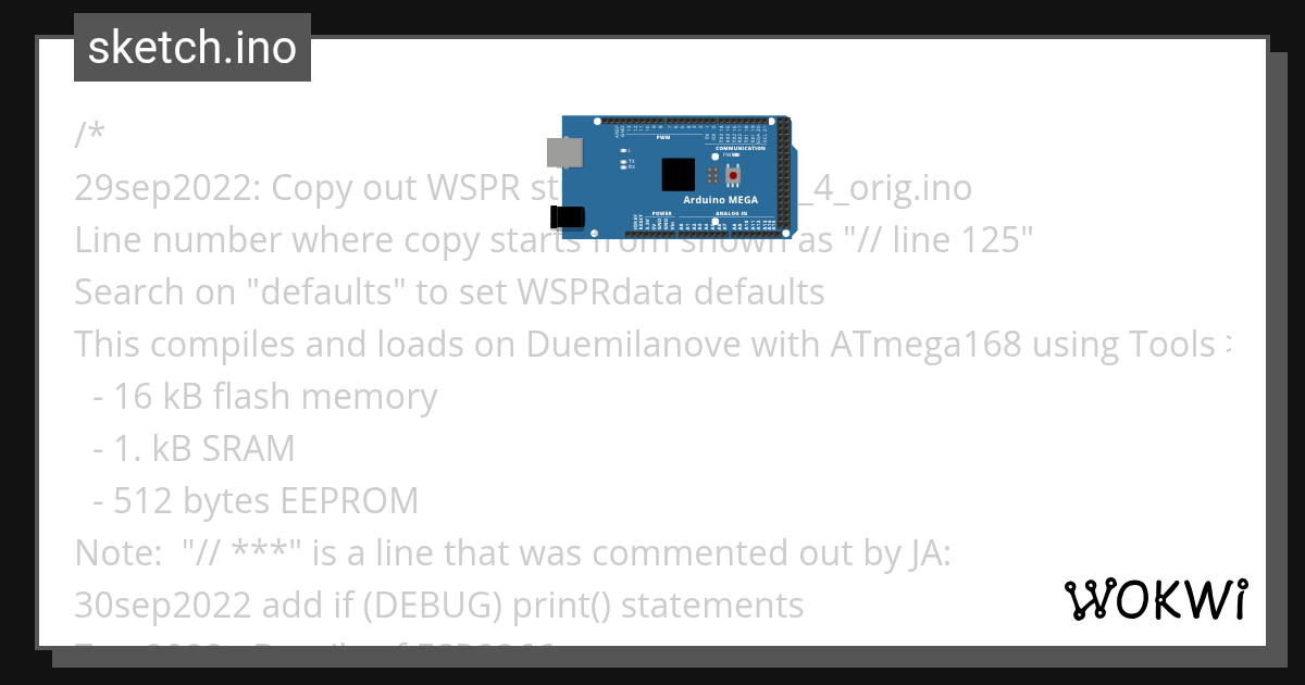 wspr_v2.ino - Wokwi Arduino and ESP32 Simulator