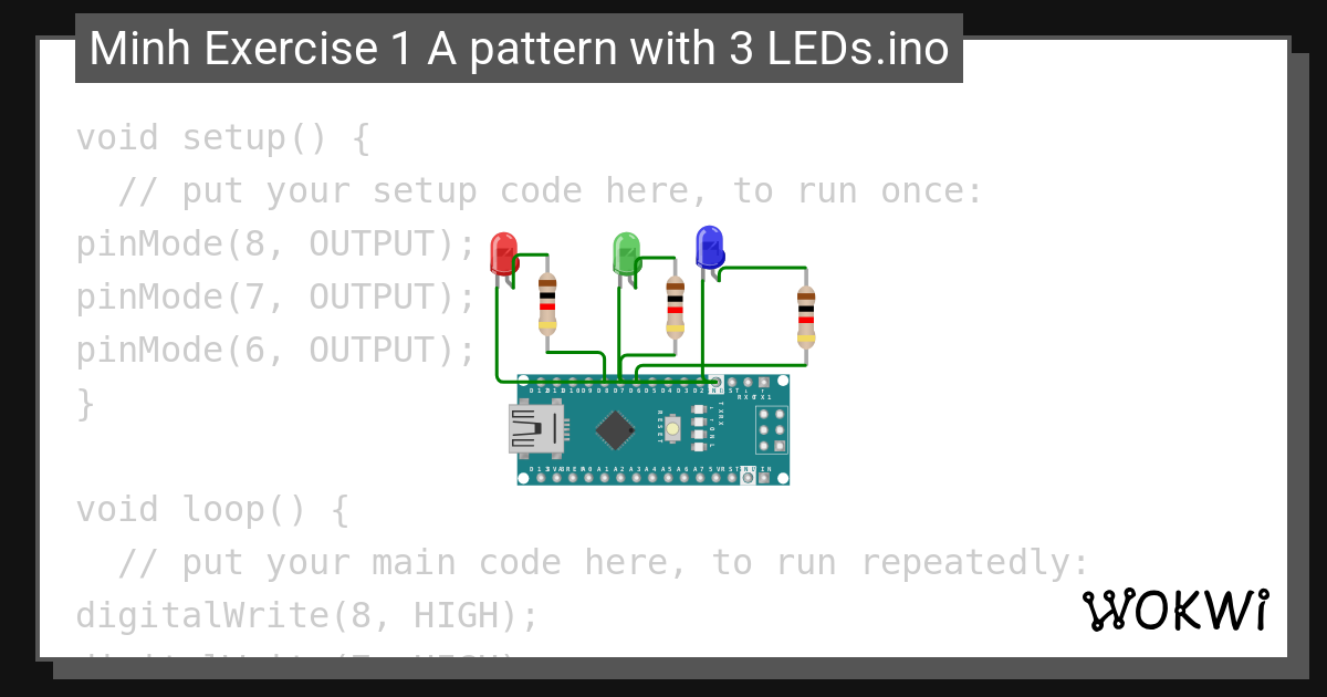Minh Exercise 1 A Pattern With 3 O Wokwi Esp32 Stm32 Arduino Simulator 0190