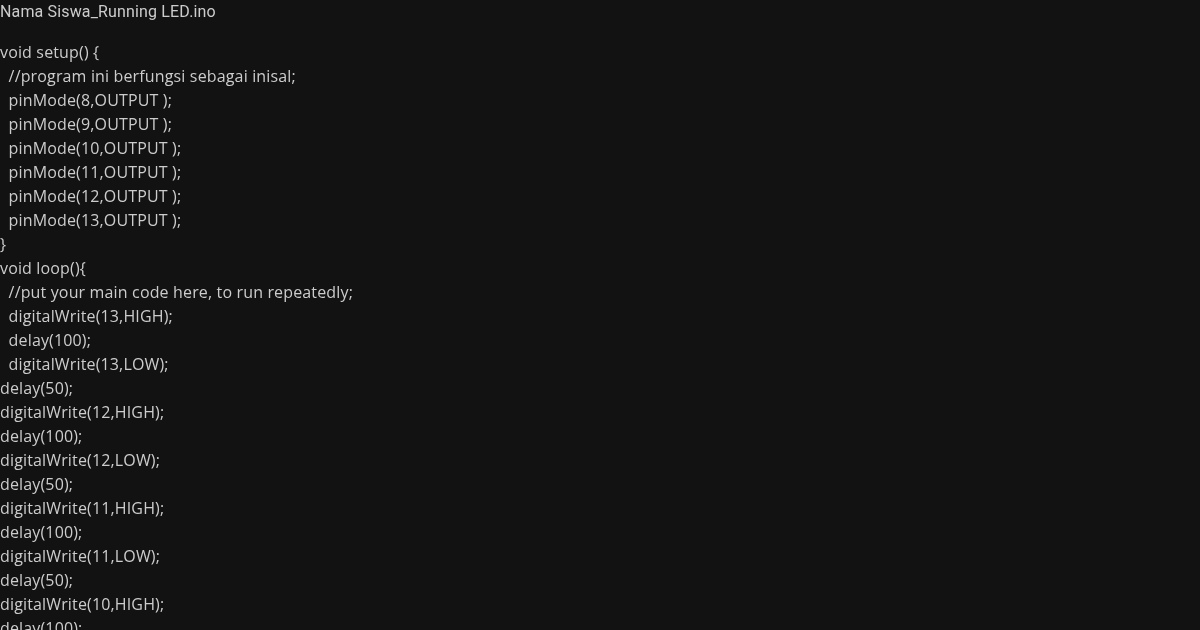 Nama Siswa_Running LED.ino - Wokwi ESP32, STM32, Arduino Simulator