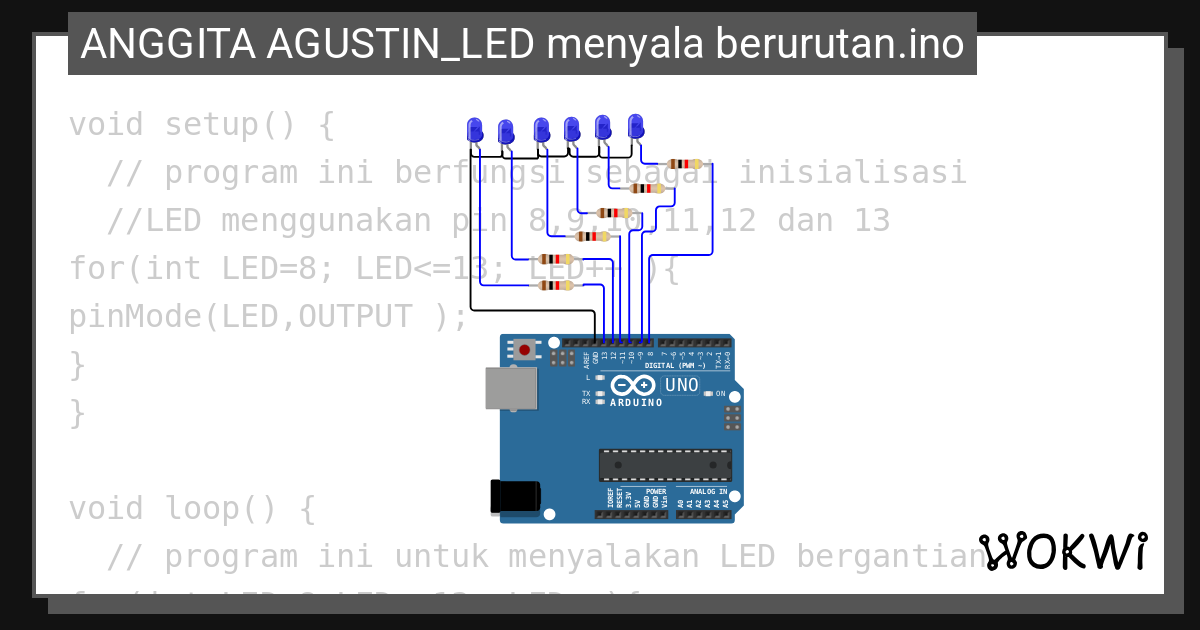 Anggita Agustinled Menyala O Wokwi Esp32 Stm32 Arduino Simulator 3095
