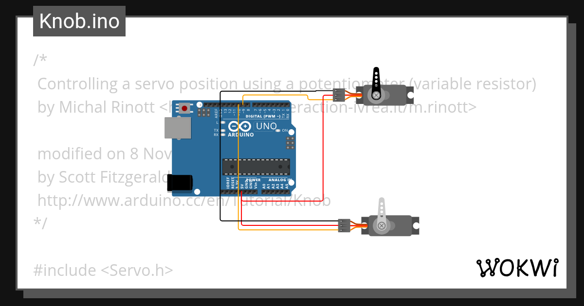 Knob.ino - Wokwi ESP32, STM32, Arduino Simulator