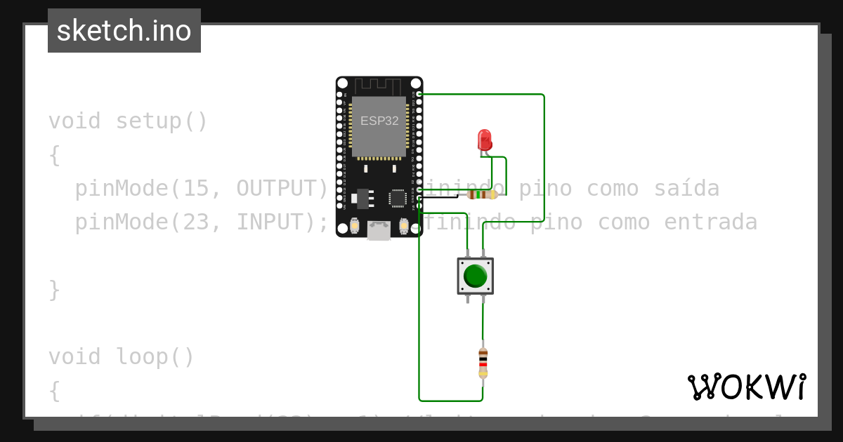 Ligadesliga Led Wokwi Esp32 Stm32 Arduino Simulator 5799