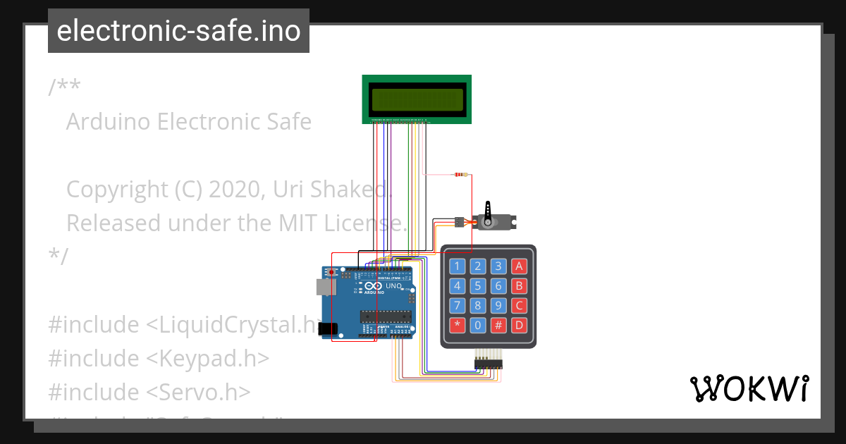 electronic-safe.ino - Wokwi ESP32, STM32, Arduino Simulator